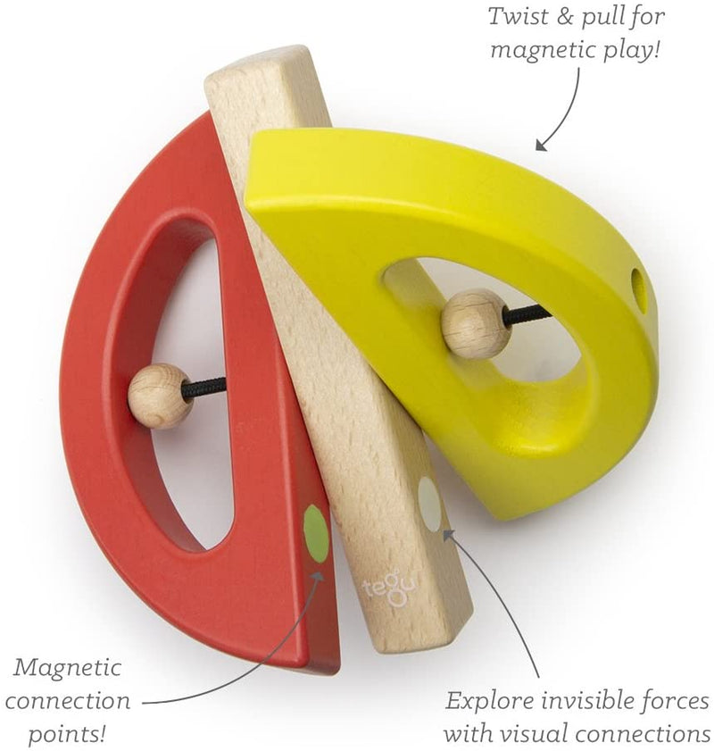 Tegu Swivel Building Blocks - Red / Yellow